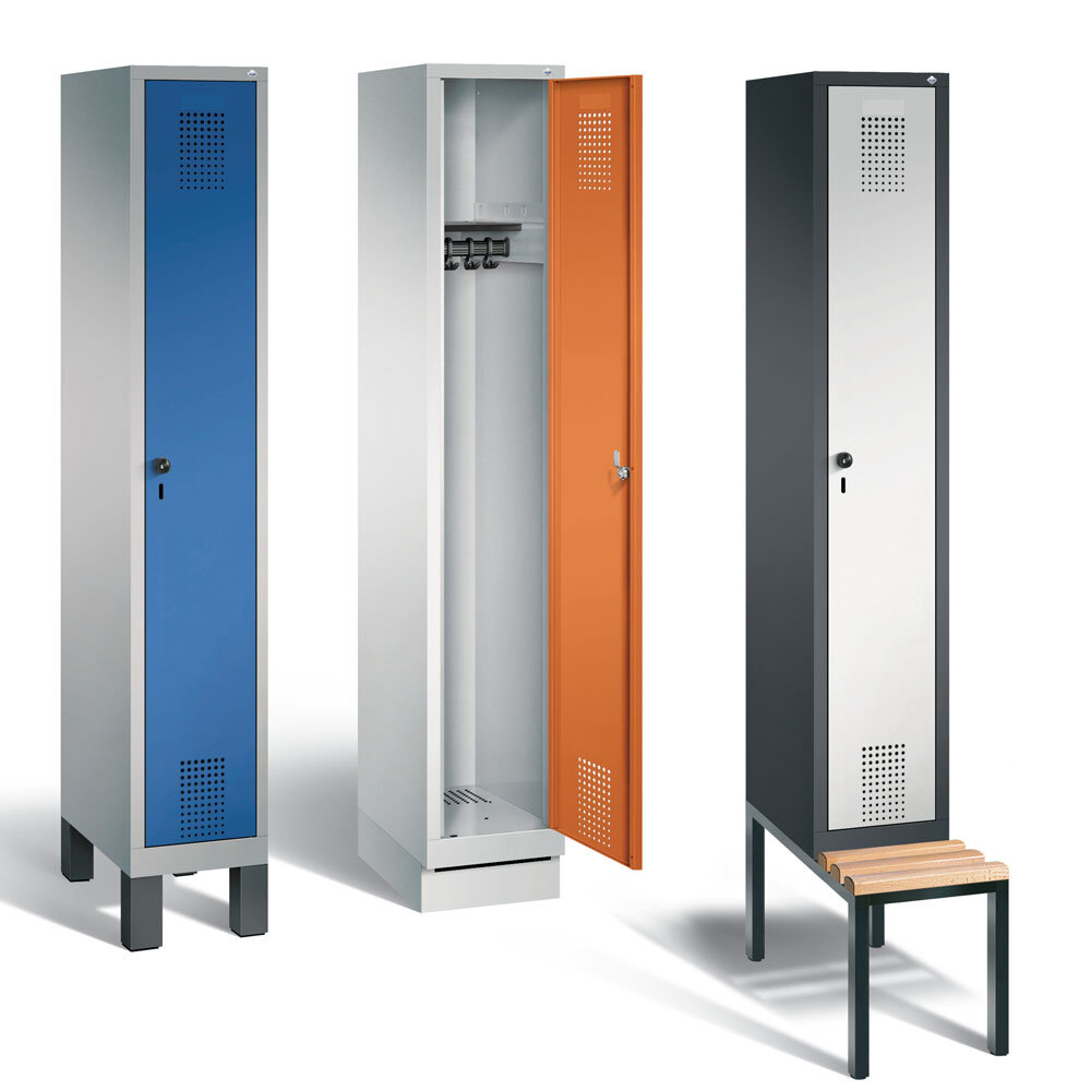 C+P EVOLO Garderobenschrank, 1 Abteil, 1800 x 320 x 500 mm (HxBxT), 291 ...